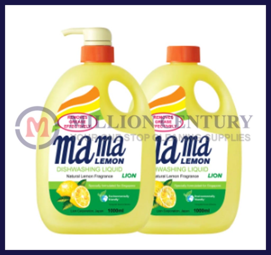 MAMA Lemon Dishwashing Liquid Pump 1L + Refill 1L – Million Century