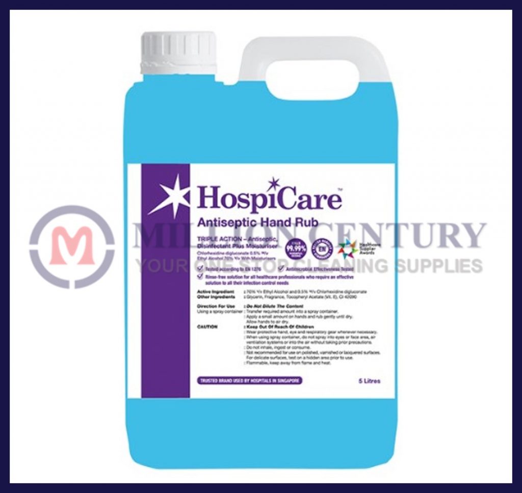 HospiCare Antiseptic Hand Rub 5L (Blue) – Million Century